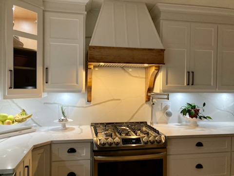 Arctic Cream Granite - 3/8" Radius Edge Profile and Custom Peninsula ...