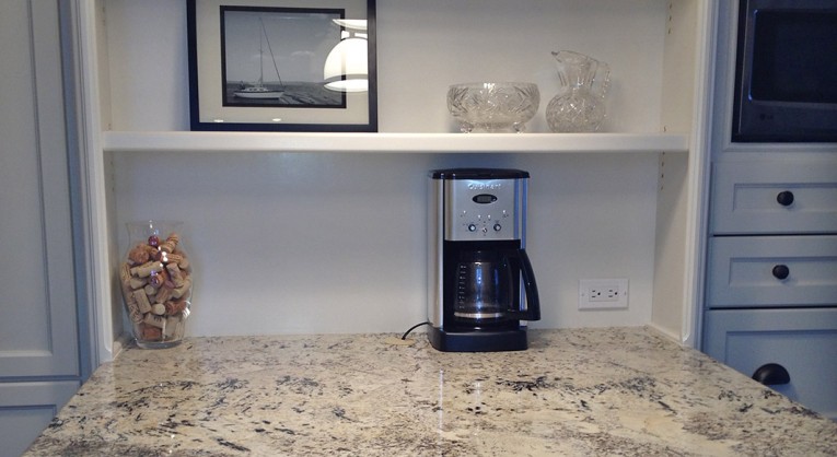 Arctic Cream Granite - 3/8" Radius Edge Profile and Custom Peninsula ...