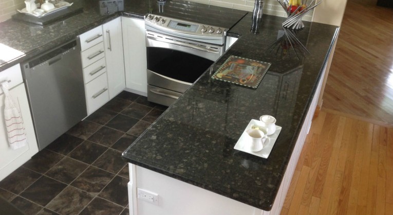 Suede Dark Granite - Ogee Edge Profile - Northern Marble & Granite