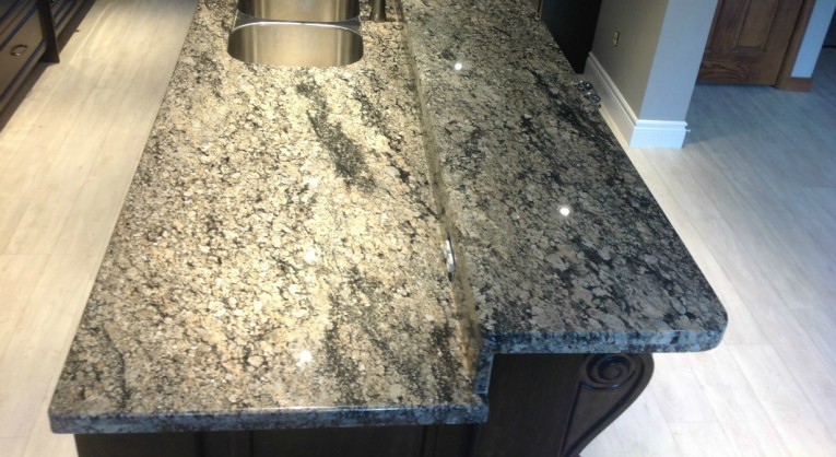 Coral Gold Granite with 3/8" Radius Edge Profile - Northern Marble ...