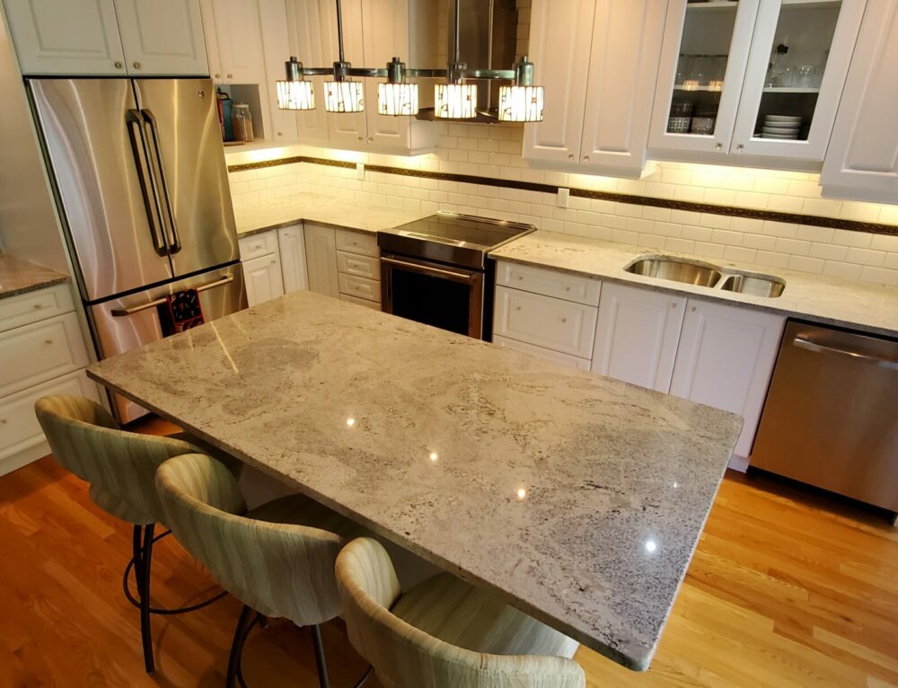 Himalayan White with Flat Eased Edge - Northern Marble & Granite
